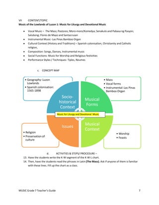 Gr 7 music teacher's guide | DOCX
