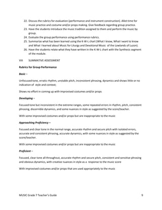 Gr 7 music teacher's guide | DOCX