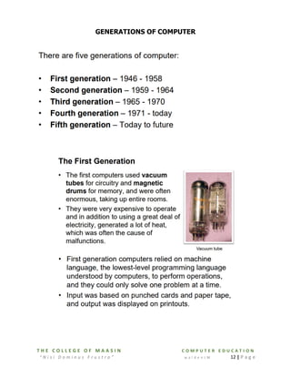History of Computer & Generations of Computer | PDF