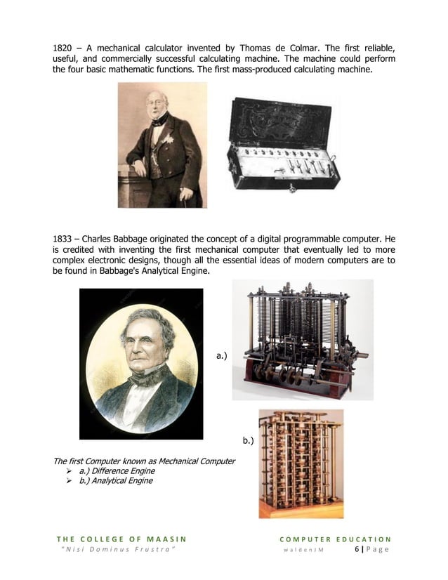 History of Computer & Generations of Computer | PDF | Computing ...