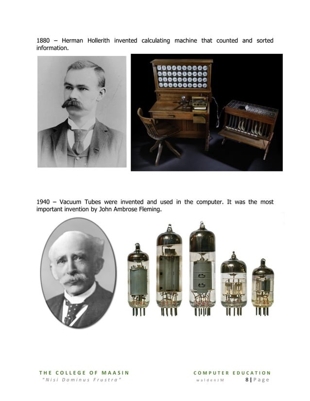 History of Computer & Generations of Computer | PDF | Computing ...