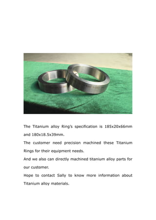 Gr7 titanium forging rings | PDF