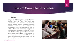 Uses of Computer | PPT