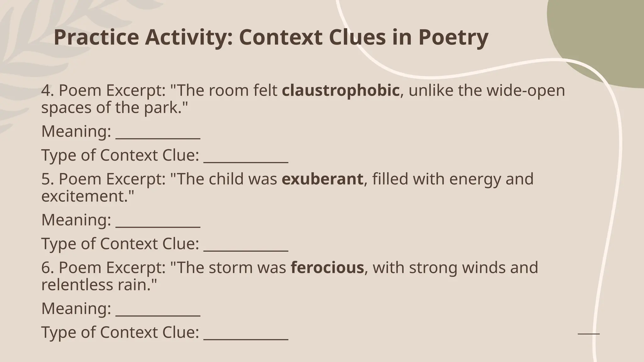 Poetry Context Clues, Affixes and Author | PPTX