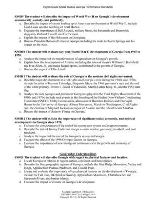 Eighth Grade Social Studies Standards | PDF