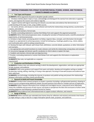 Eighth Grade Social Studies Standards | PDF