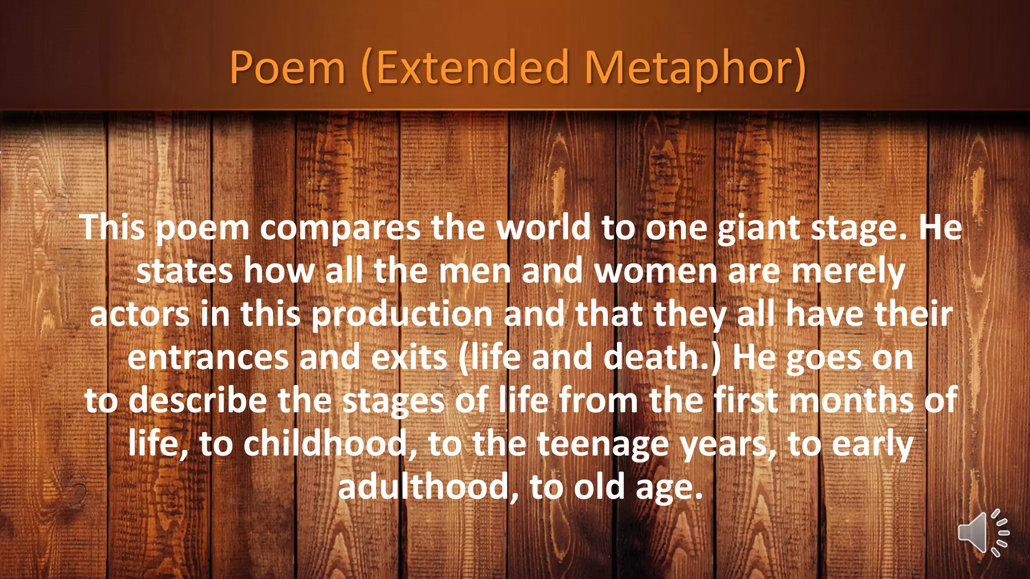 All The World is a Stage (poetry analysis) | PDF