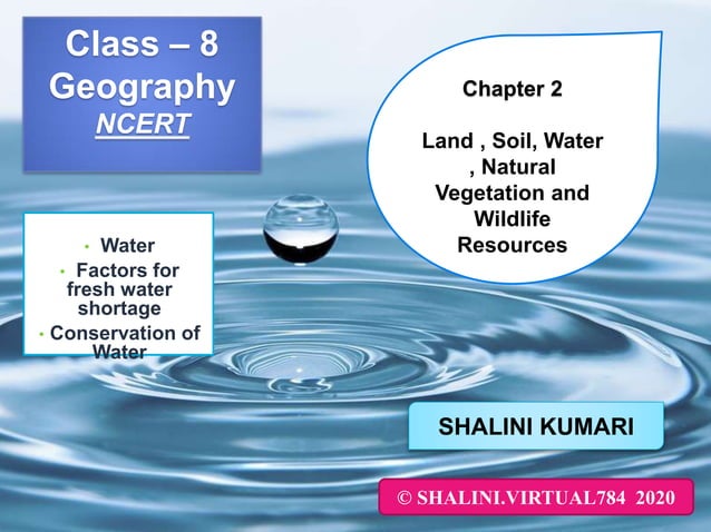 NCERT Class8 geography_ch 2_water | PPTX