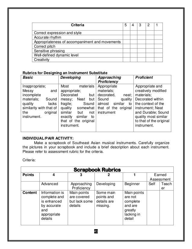Grade 8 Music and Arts Module