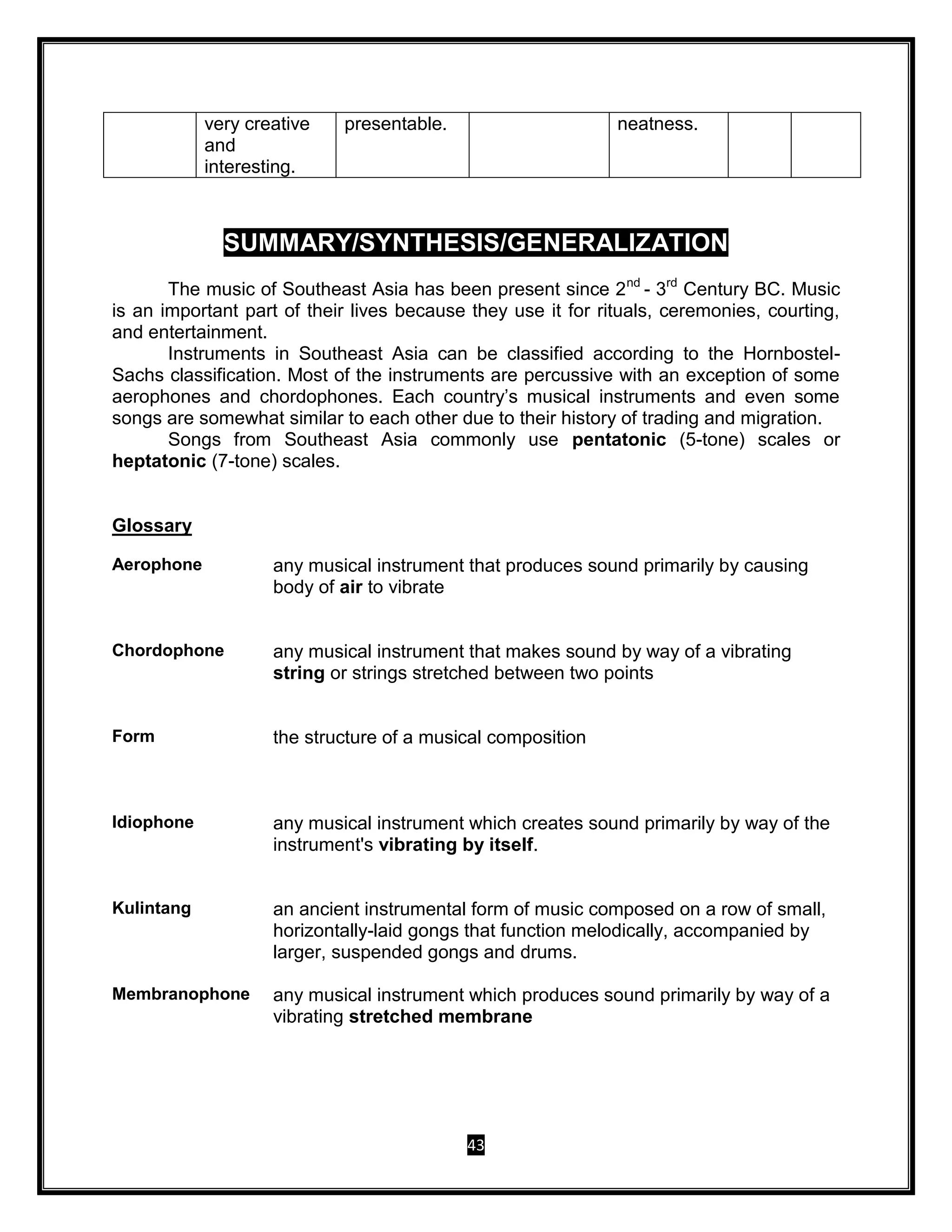 GRADE 8 MUSIC AND ARTS 1st to 4th Quarter | PDF