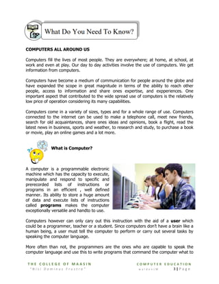 Fundamentals of Computer | PDF