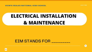 Electrical Installation Maintenance Grade 9 'Requisition Slip Form' | PPTX