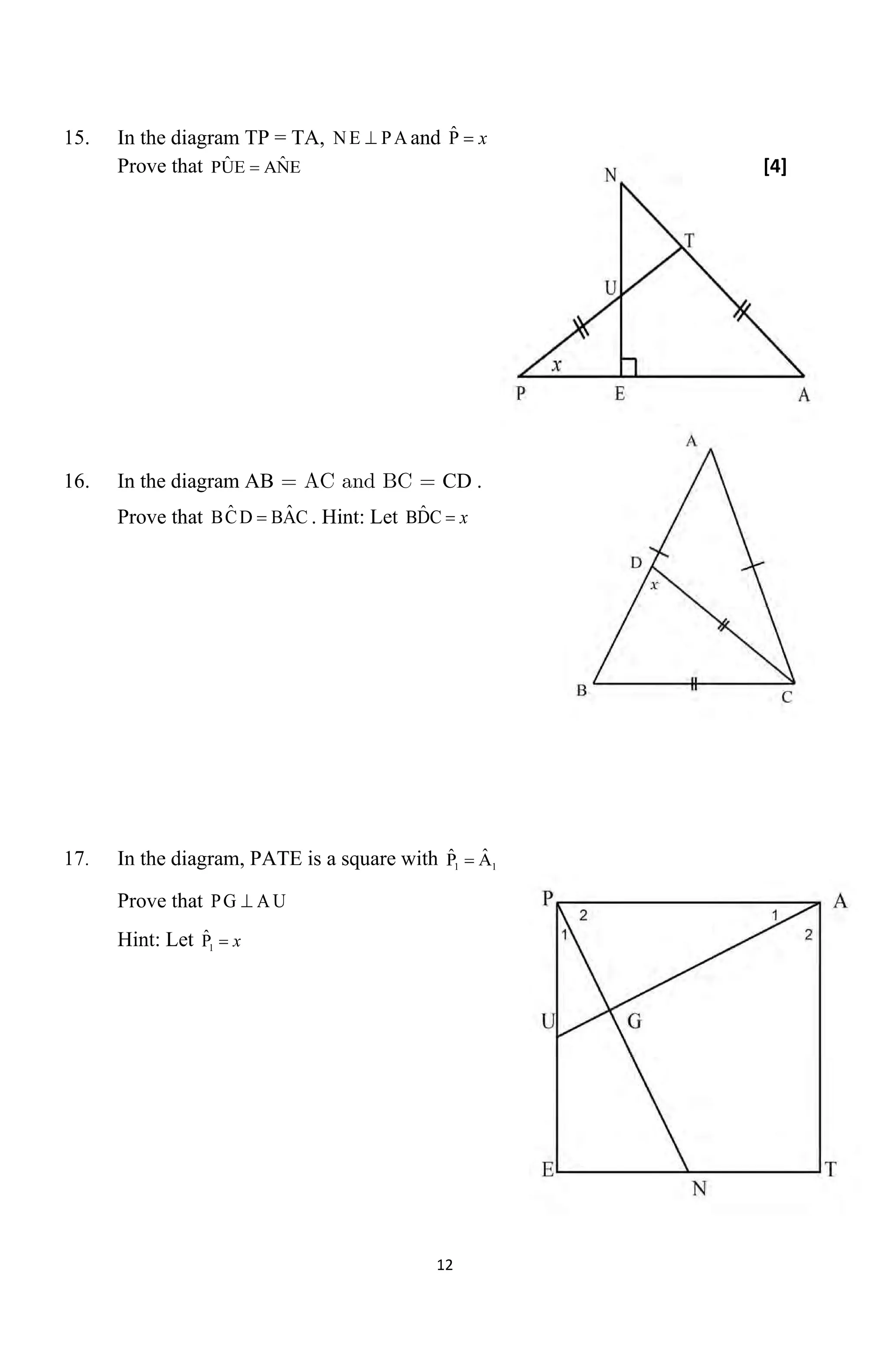 gr9 geometry of straight lines practice paper | PDF