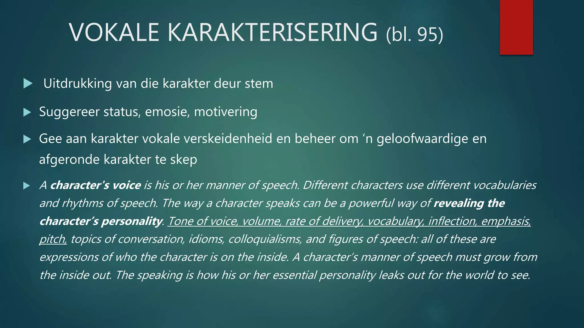 Gr 9 kw2 vokale en fisiese karakterisering | PPTX