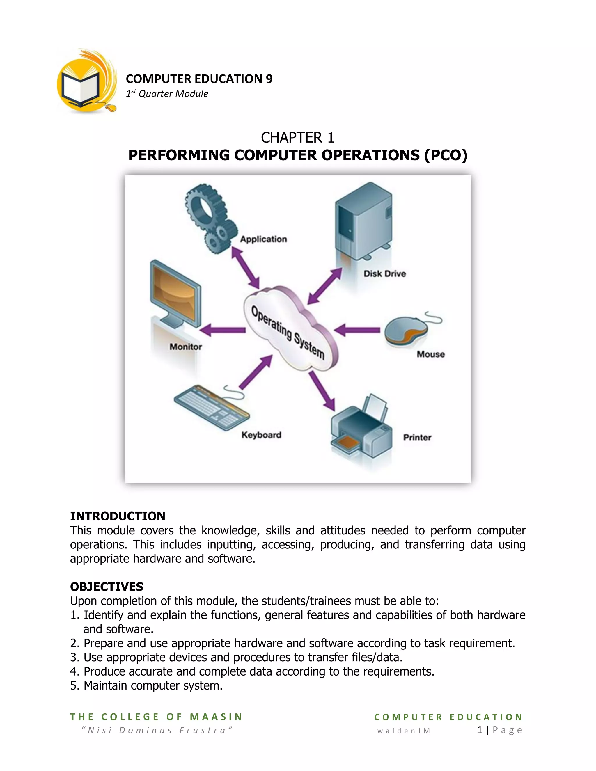 Performing Computer Operations (PCO) | PDF