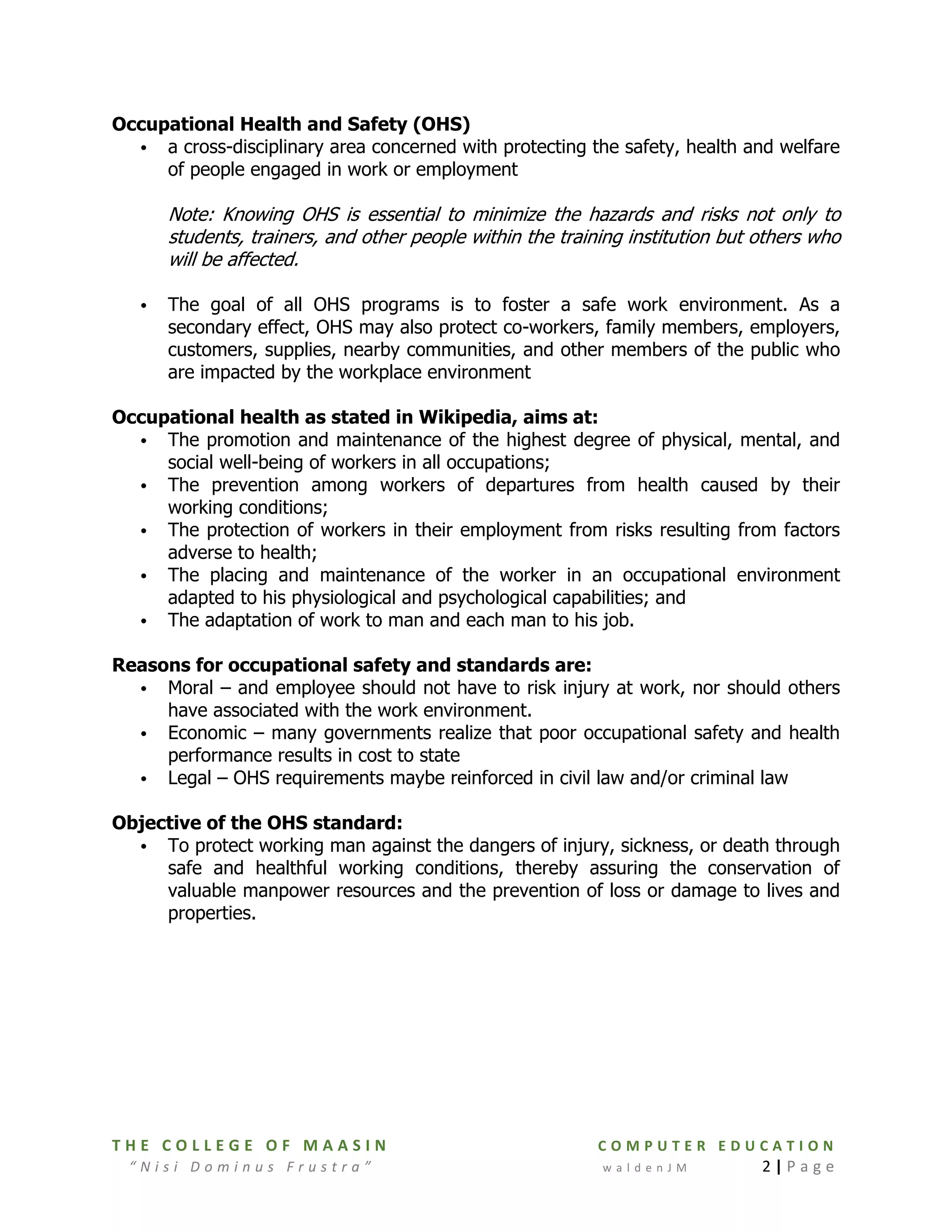 Performing Computer Operations (PCO) | PDF