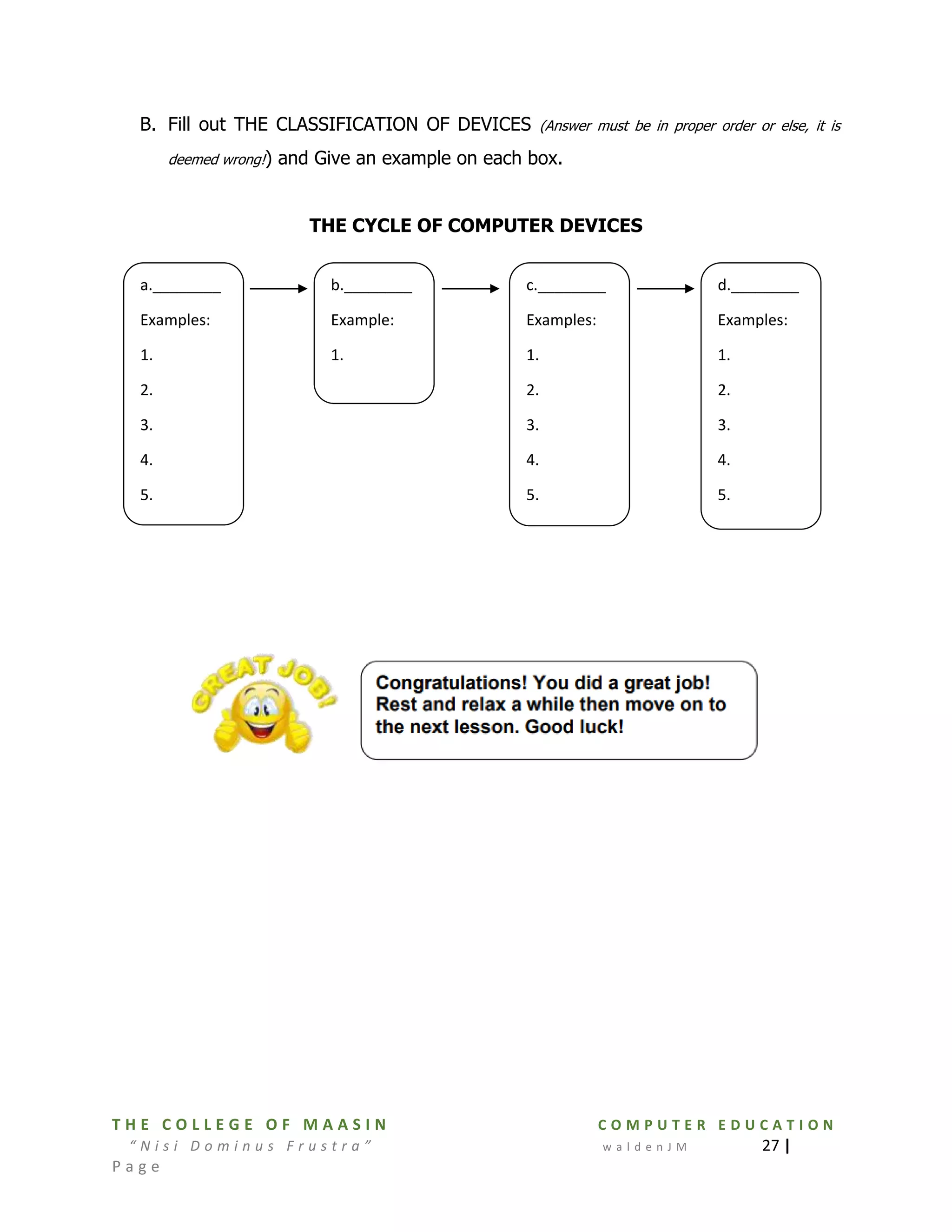 Performing Computer Operations (PCO) | PDF