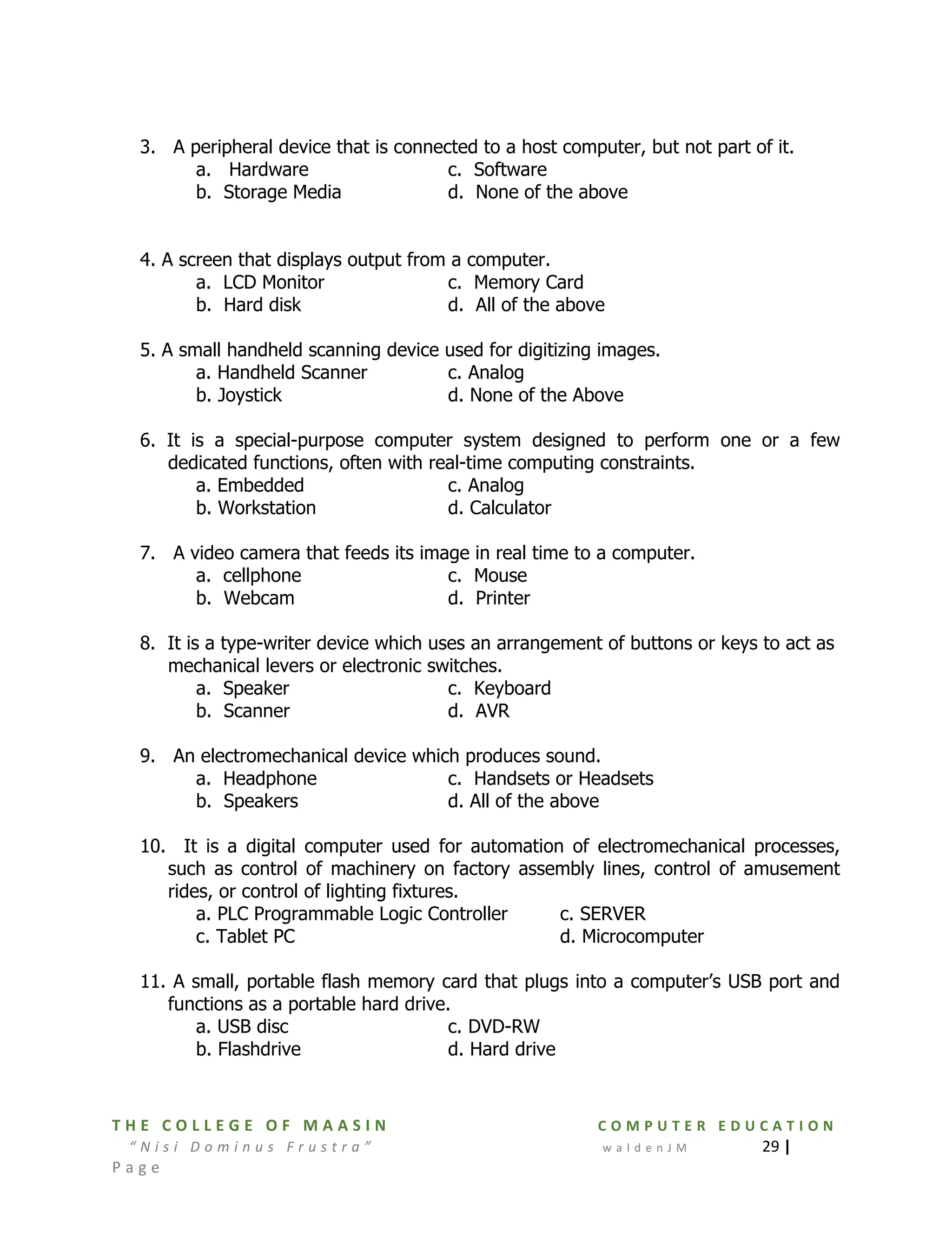 Performing Computer Operations (PCO) | PDF