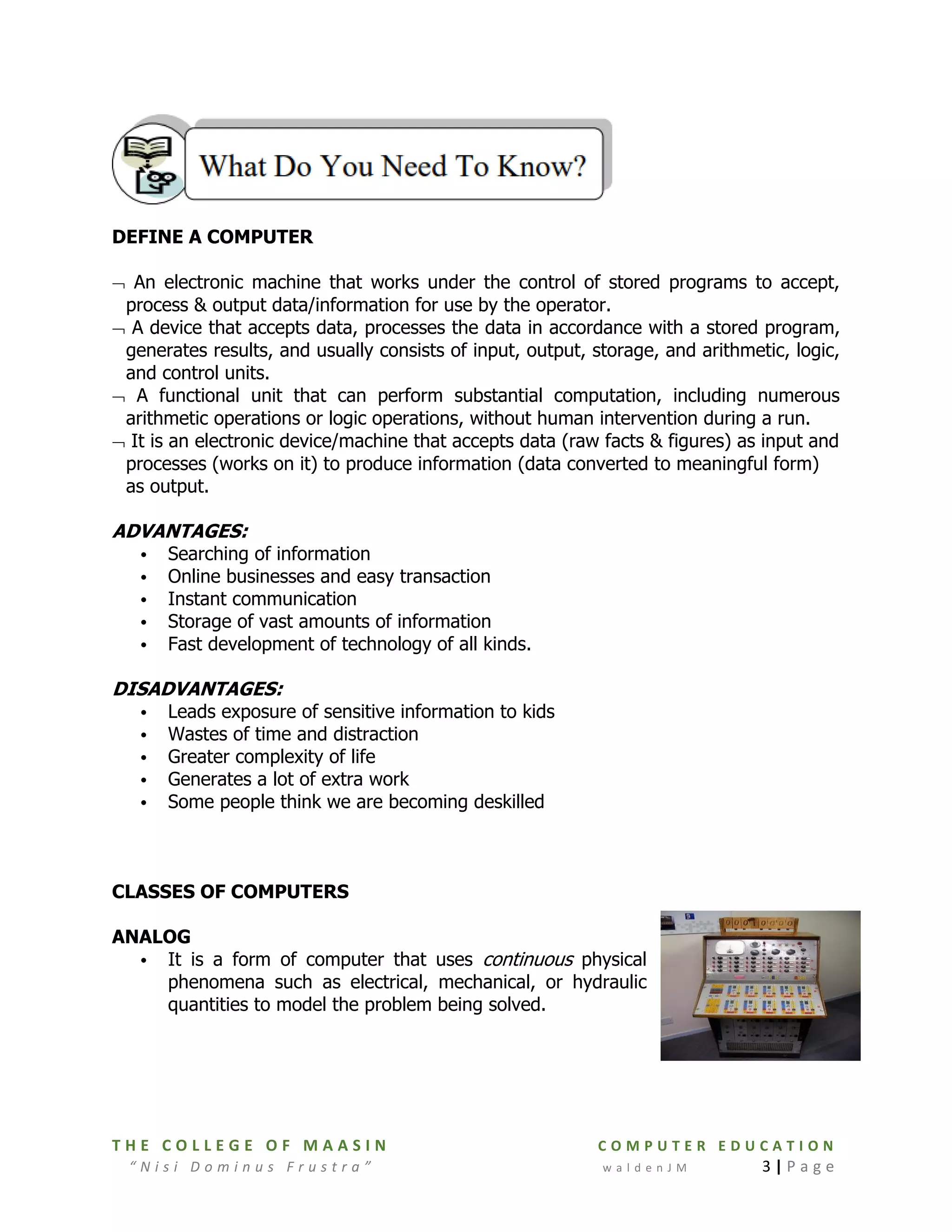Performing Computer Operations (PCO) | PDF