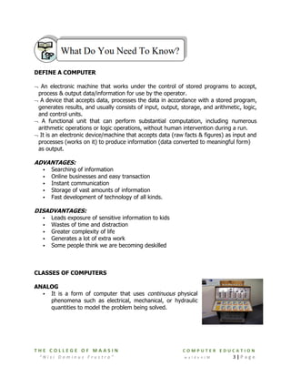 Performing Computer Operations (PCO) | PDF