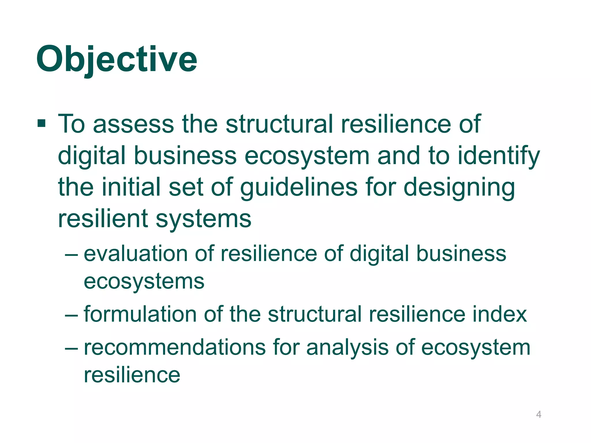 Endurant Ecosystems: Model-based Assessment of Resilience of Digital Business Ecosystems | PPTX ...