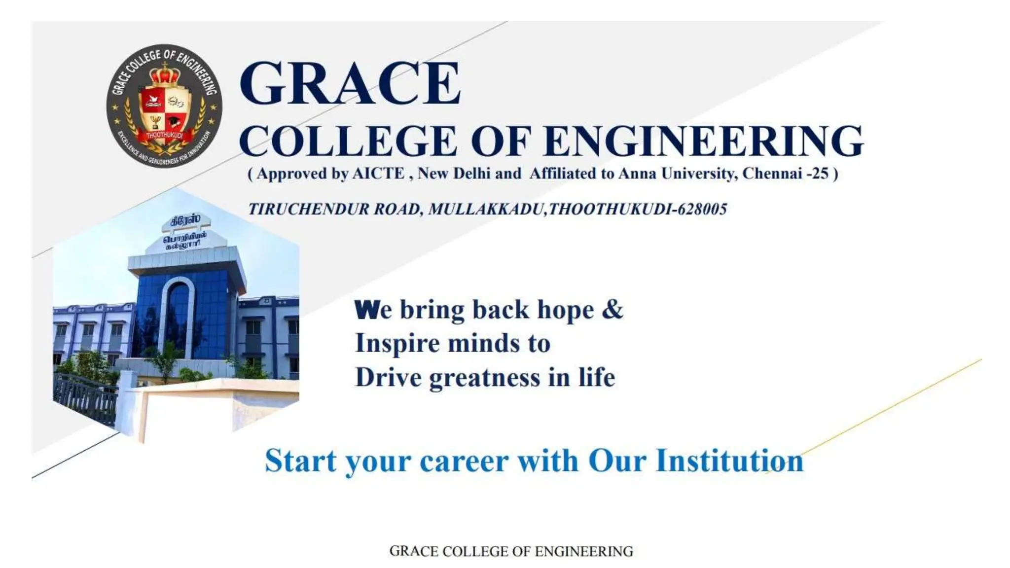 Grace college of engineering ppt presentation | PPT