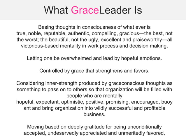 Grace Conscious Engagement | PPTX