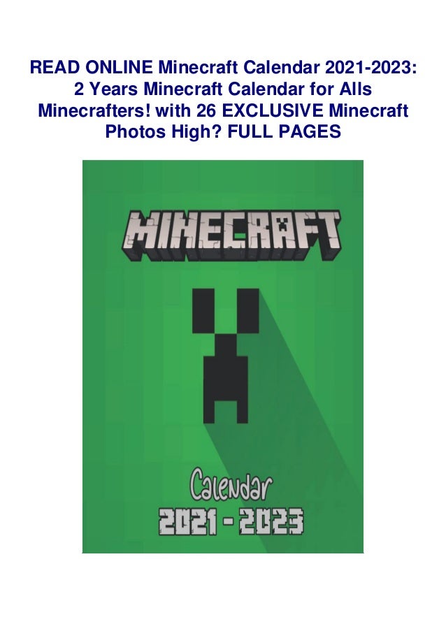 (GRACEFUL) Minecraft Calendar 2021-2023: 2 Years Minecraft Calendar