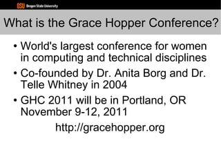 Grace Hopper Infosession | PPT