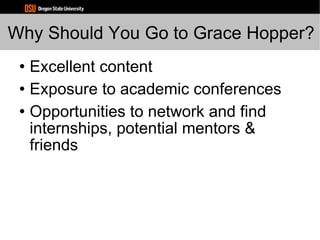 Grace Hopper Infosession | PPT
