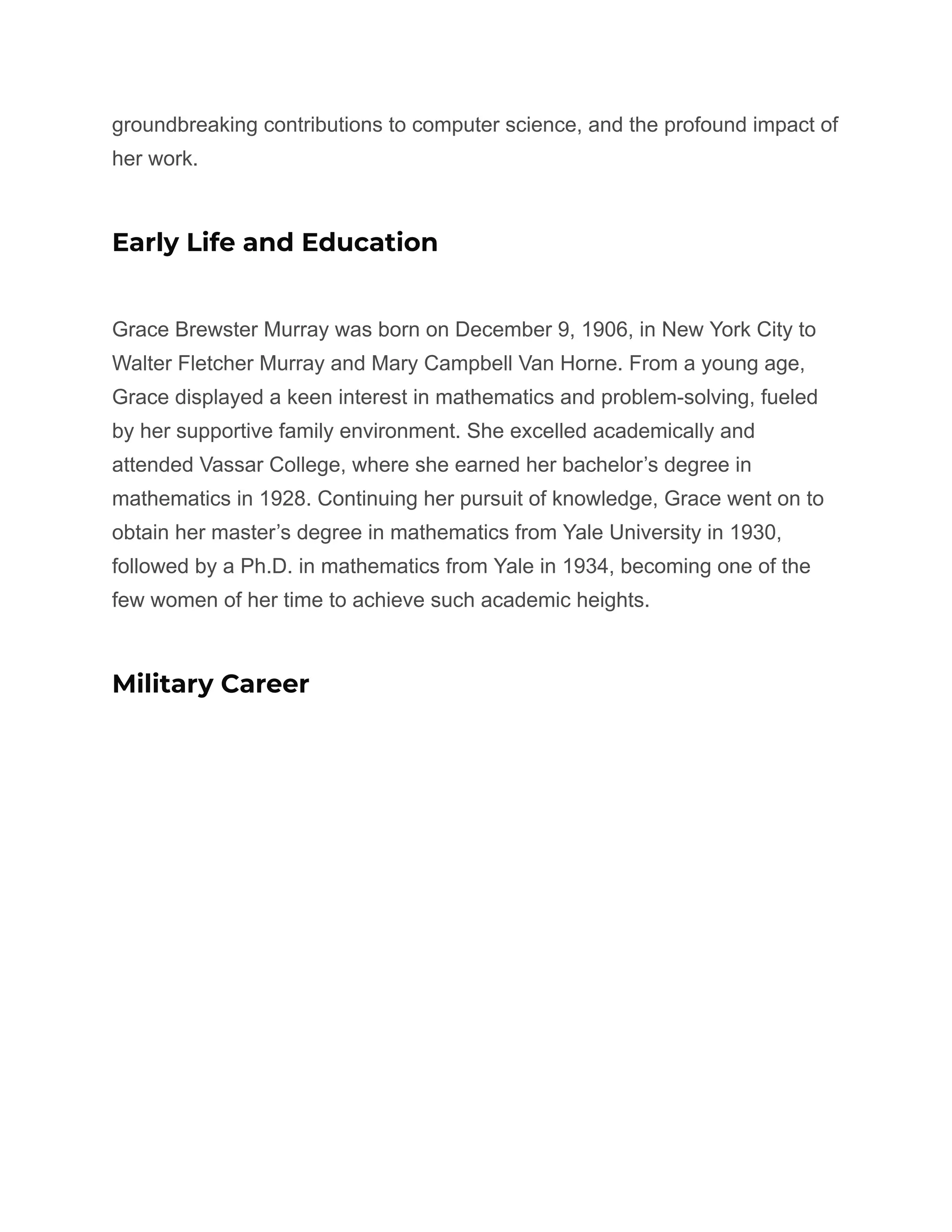 Grace Hopper: The Mother of Computing Science | CIO Women Magazine | PDF
