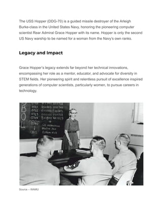 Grace Hopper: The Mother of Computing Science | CIO Women Magazine | PDF