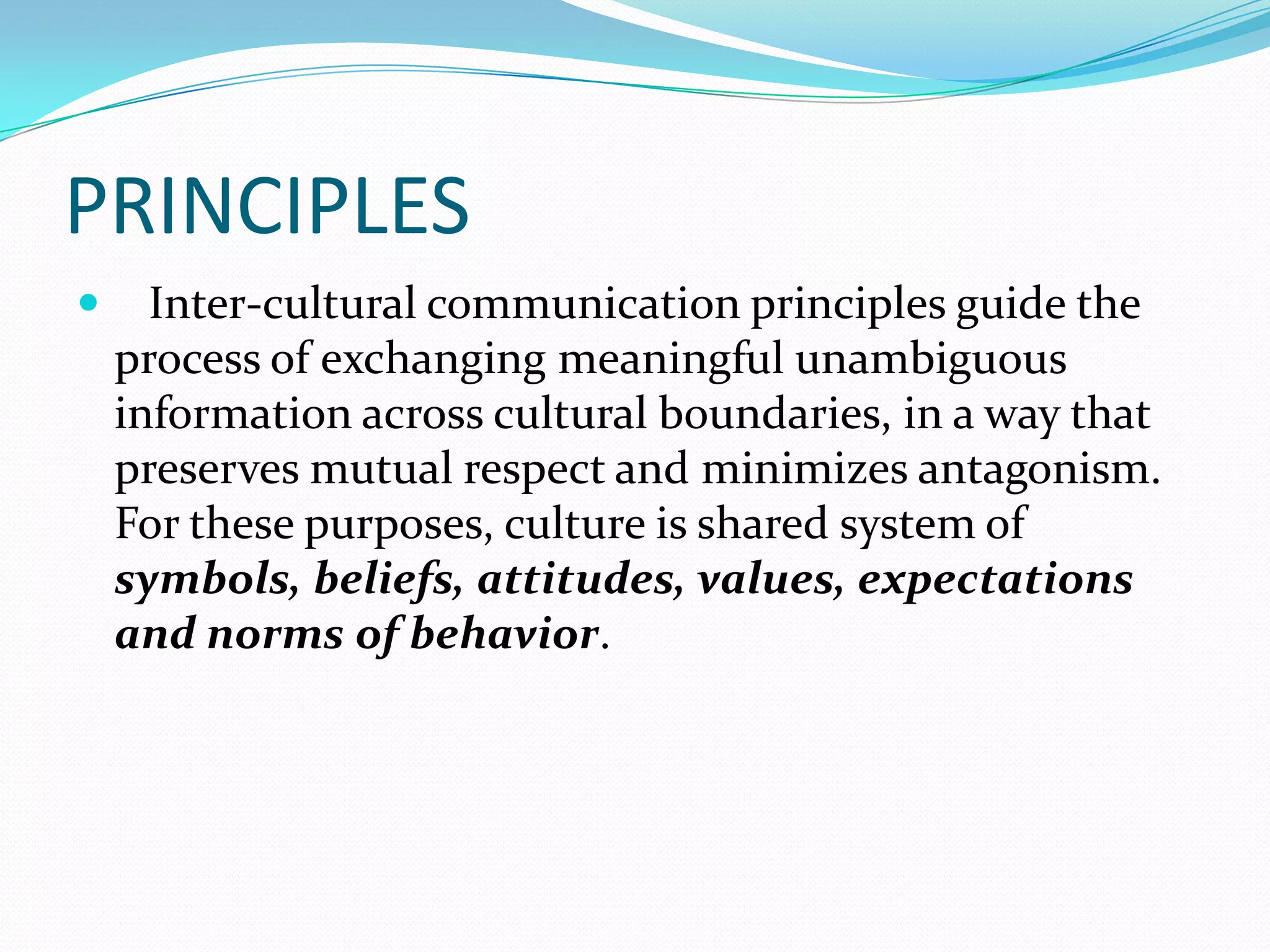 intercultural communication principles | PPTX