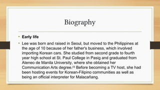 Grace Lee Biography, Early Life, Career.pptx
