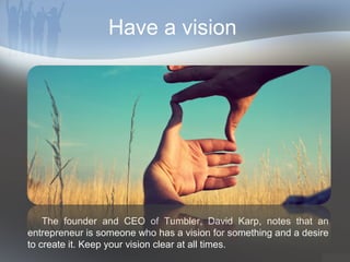 Success Tips for Young and Aspiring Entrepreneurs | PPT