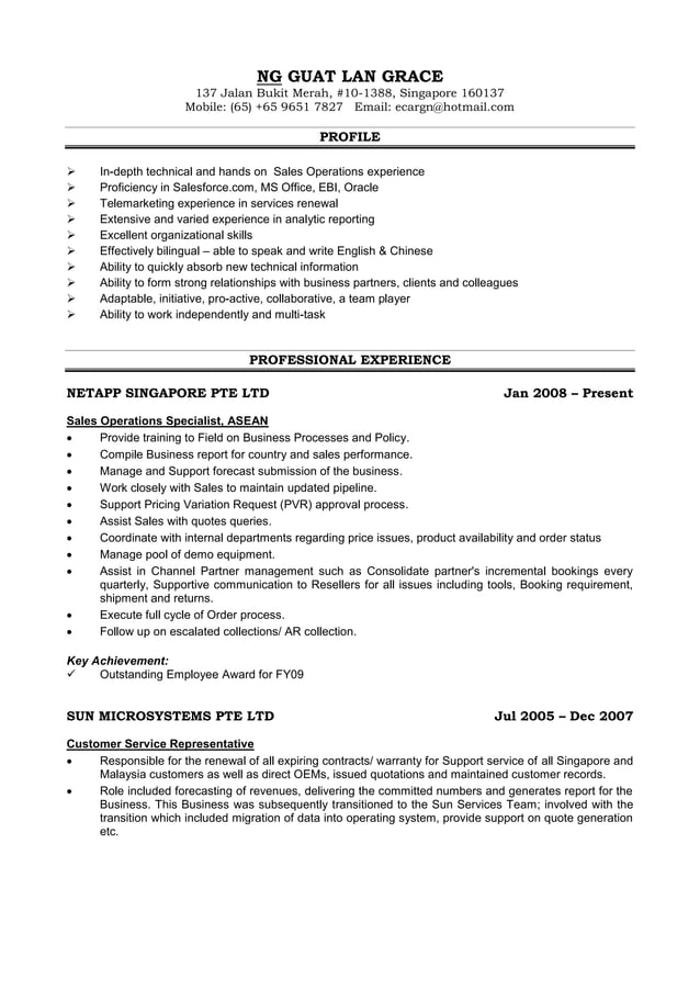 Grace ng resume | PDF