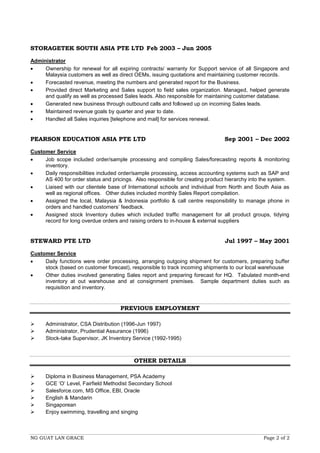 Grace ng resume | PDF