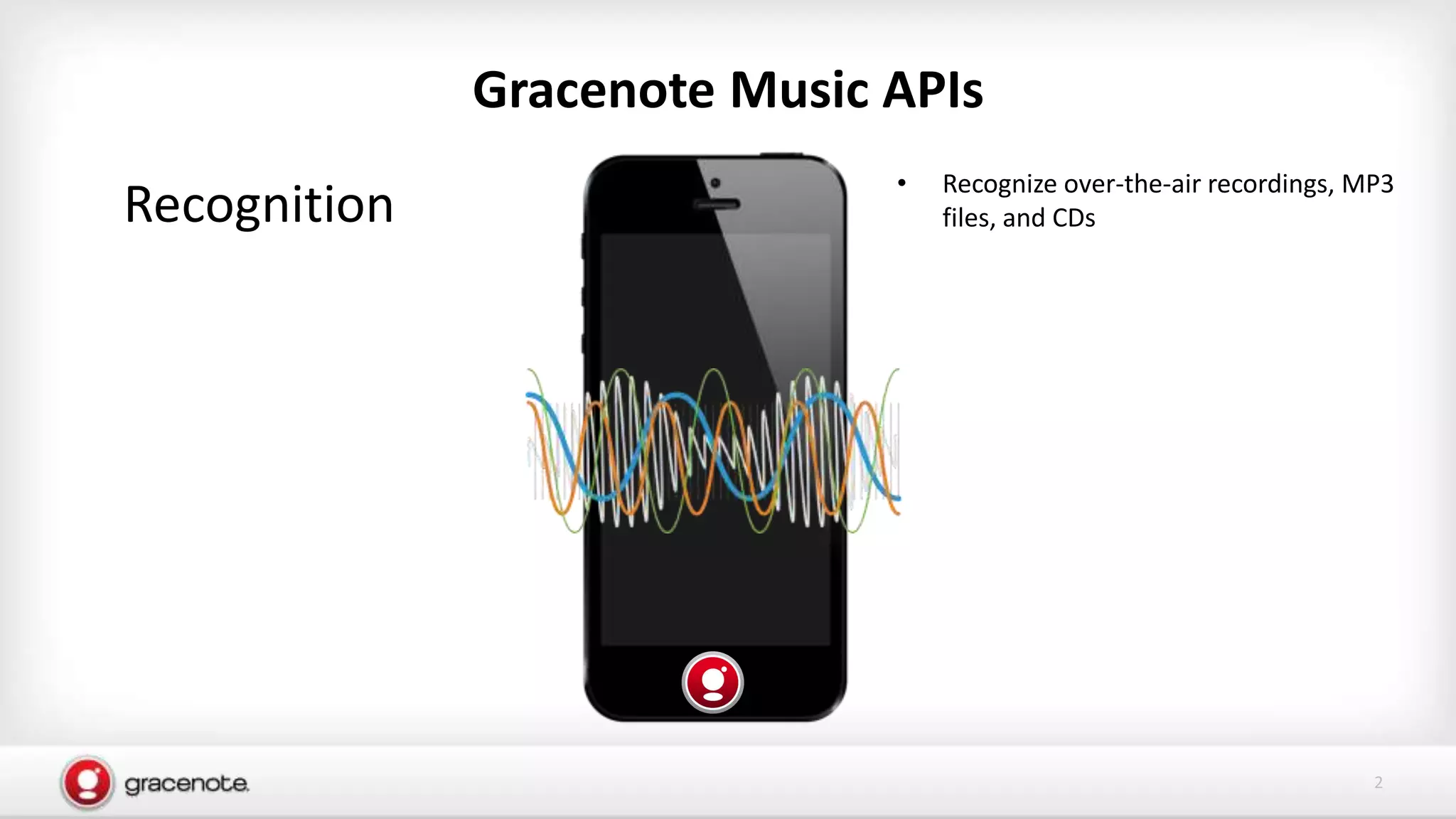 Gracenote Music Recognition, Metadata, and Discovery APIs | PPTX