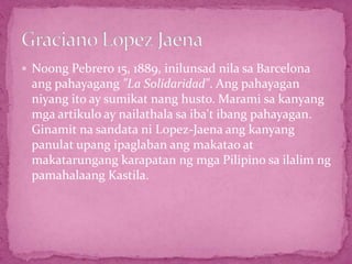 Graciano lopez jaena | PPTX
