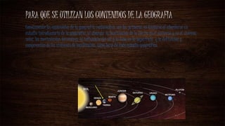 LA GEOGRAFÍA Y SU RELACIÓN CON LAS MATEMÁTICAS | PPTX