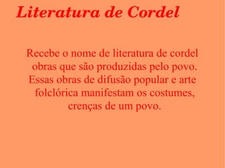 Literatura de cordel | PPT