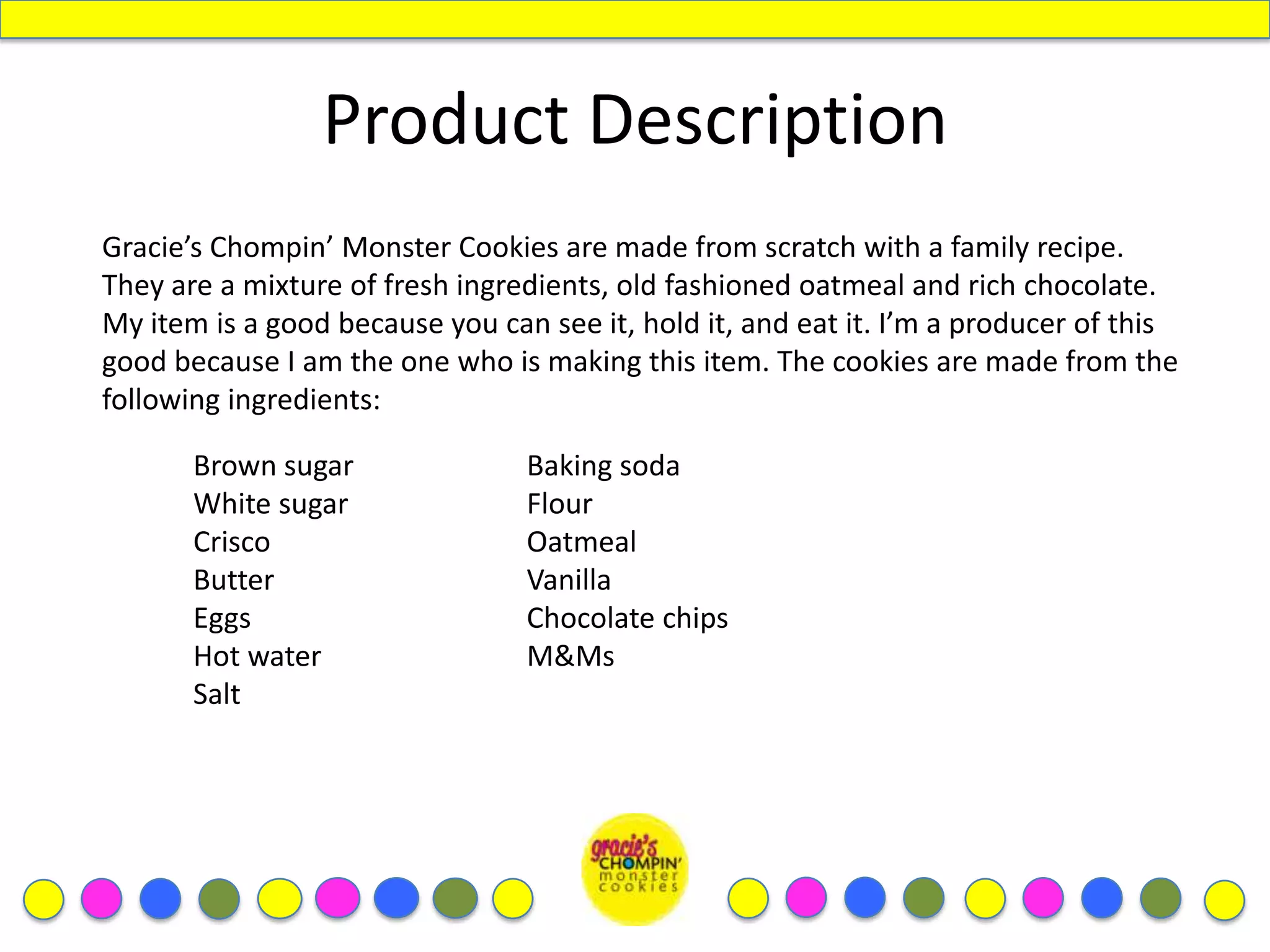 Gracie’s Chompin’ Monster Cookies | PPTX