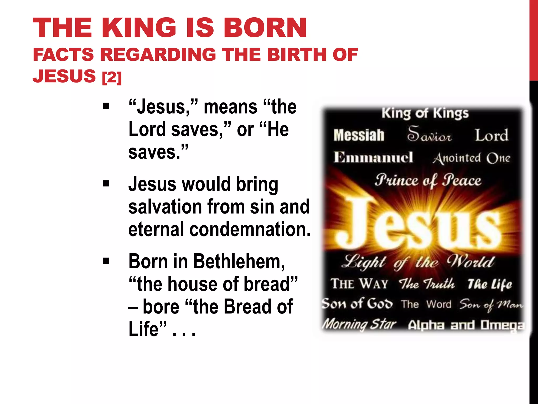 Gracious Jesus 1: The King is Born | PPTX