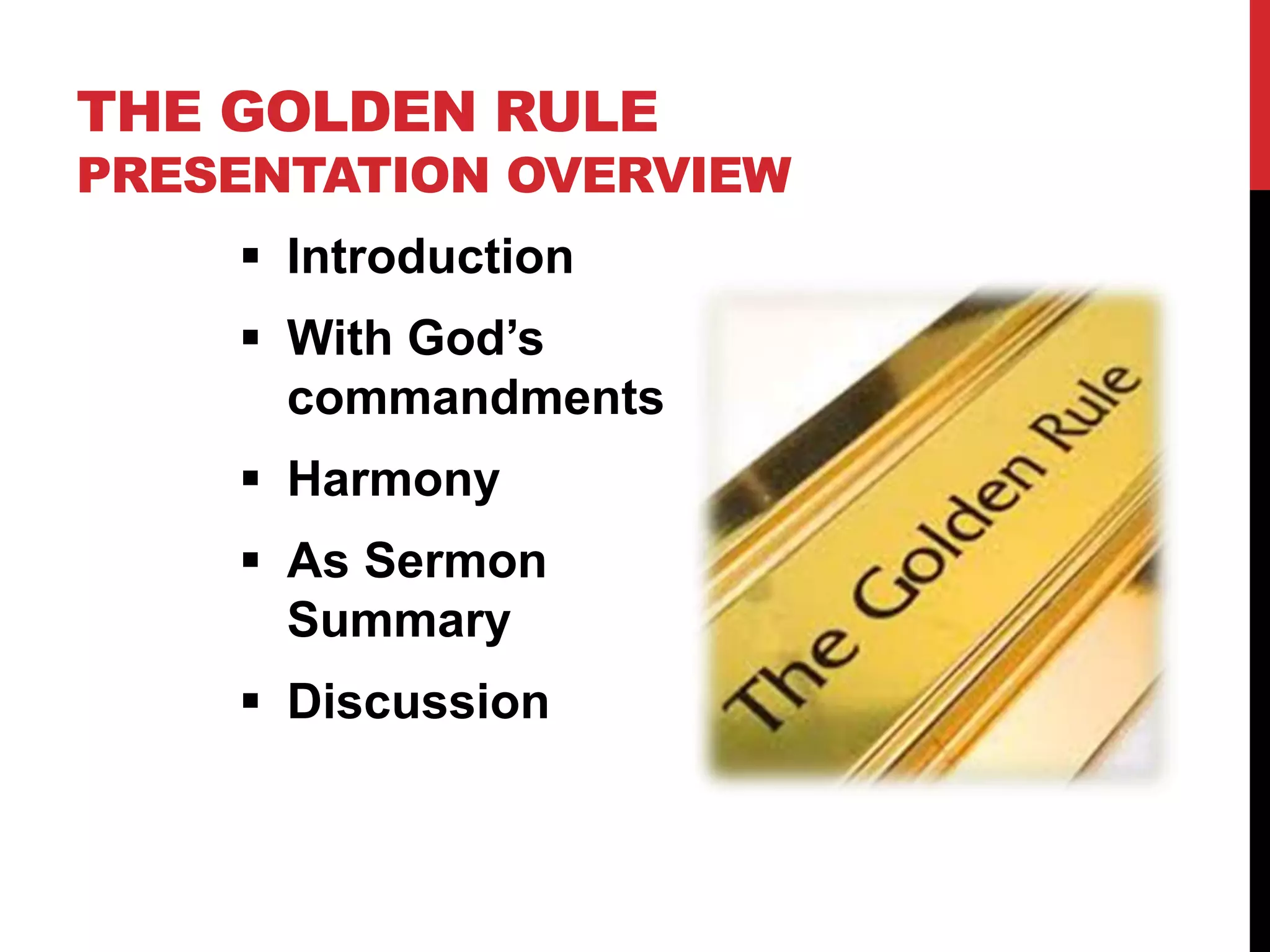 Gracious Jesus 23 The Golden Rule | PPTX
