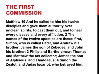 Gracious Jesus 38 - The first commission | PPTX