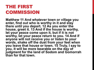 Gracious Jesus 38 - The first commission | PPTX