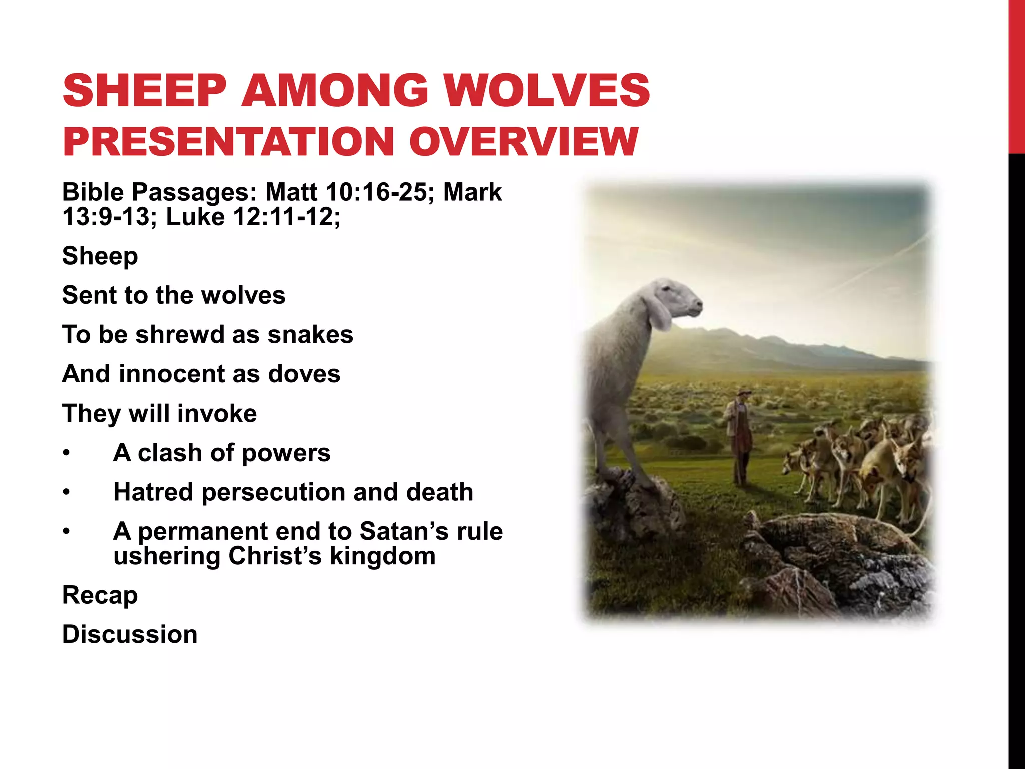 Gracious Jesus 39 Sheep among wolves | PPTX | Christianity | Religion ...