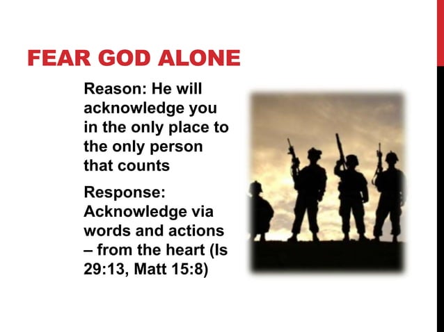 Gracious Jesus 40:Fear God Alone | PPTX