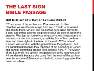 Gracious Jesus 53: The Last Sign | PPTX | Christianity | Religion ...