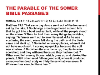 Gracious Jesus 56: The Parable of the Sower | PPTX